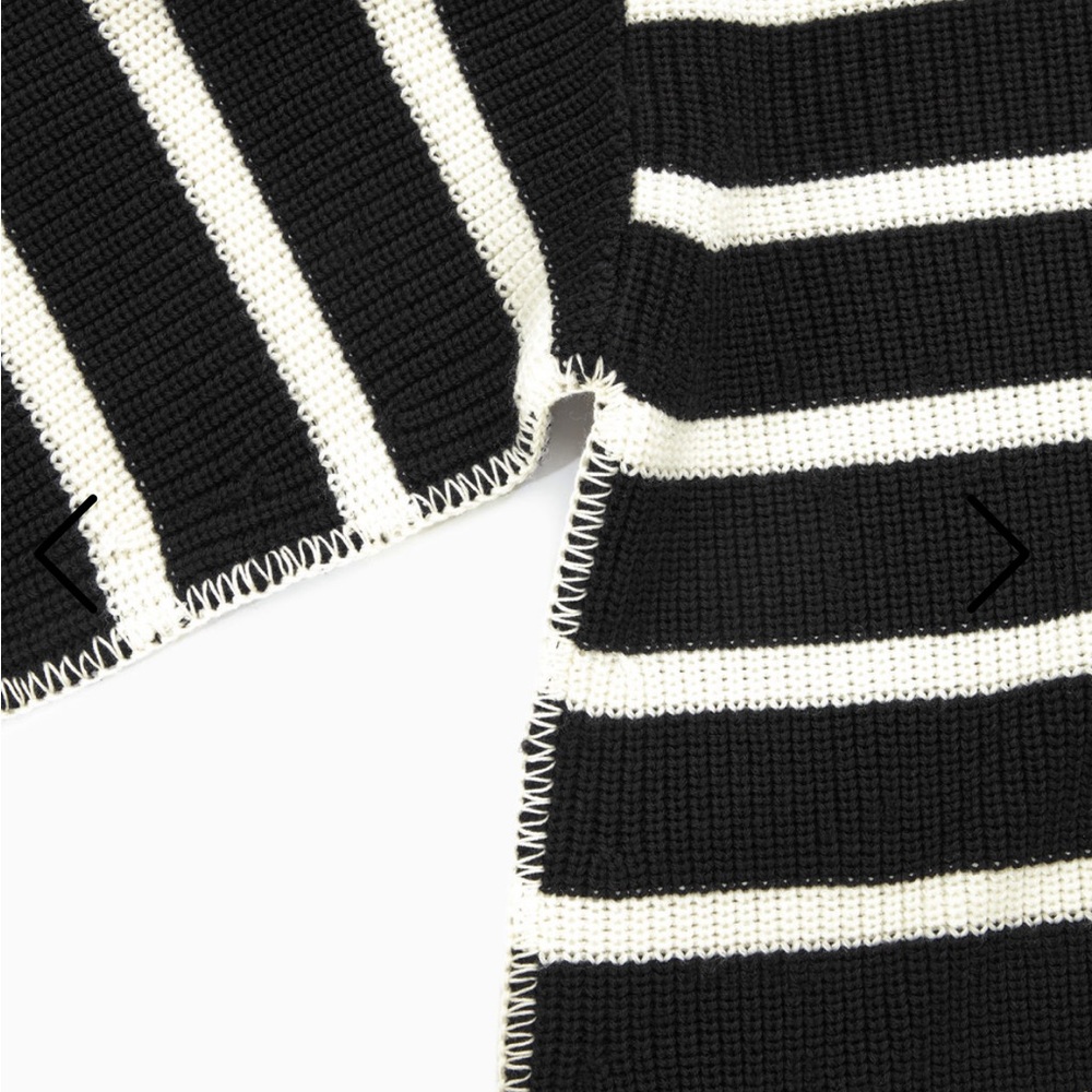 Cos Merino Striped Sweater - Gem